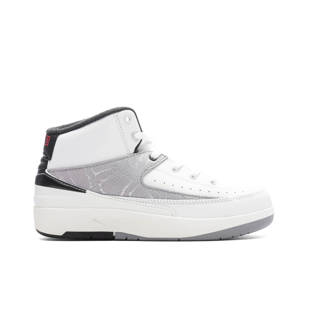 Air Jordan 2 Retro (PS) 'Python' - White/Fire Red/Cement Grey – Feature