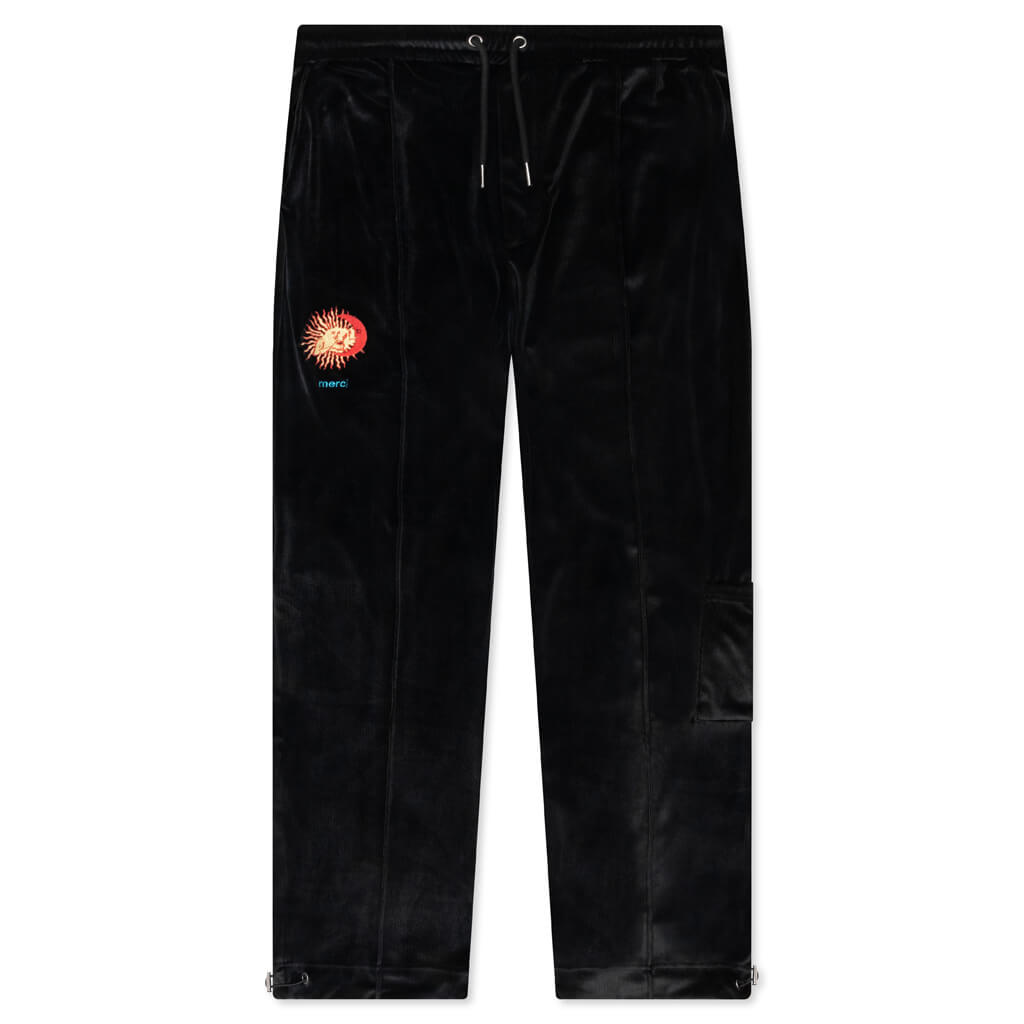 Jungles Merci Velour Pants Black Feature