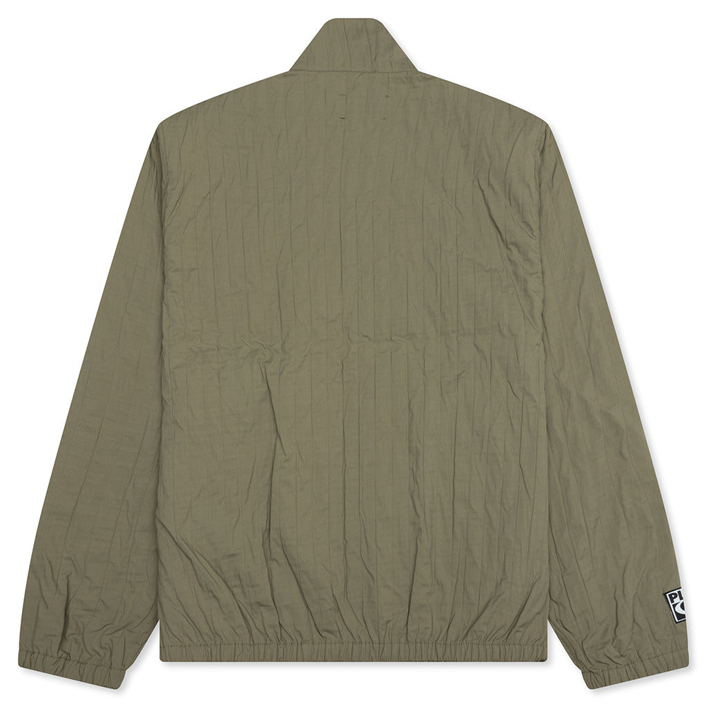 Rescue Pleated Track Jacket - Olive – Feature