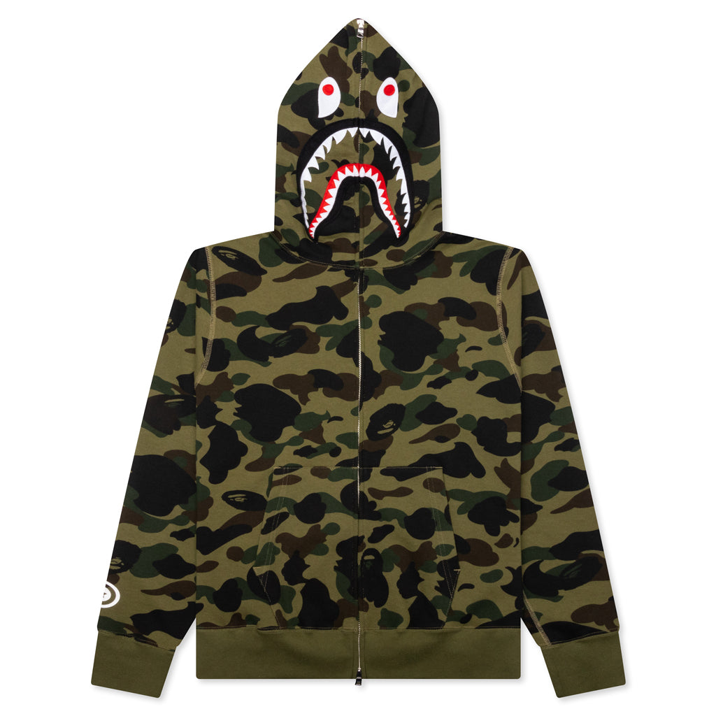 1st Camo 2nd Shark Full Zip Hoodie - Green – Feature