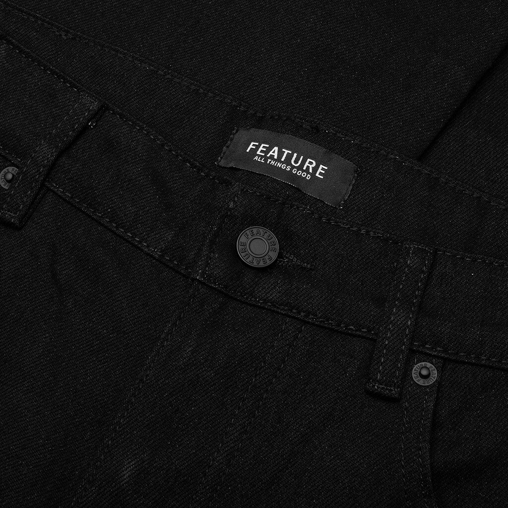 Jacob Tapered Denim - Jet Black – Feature