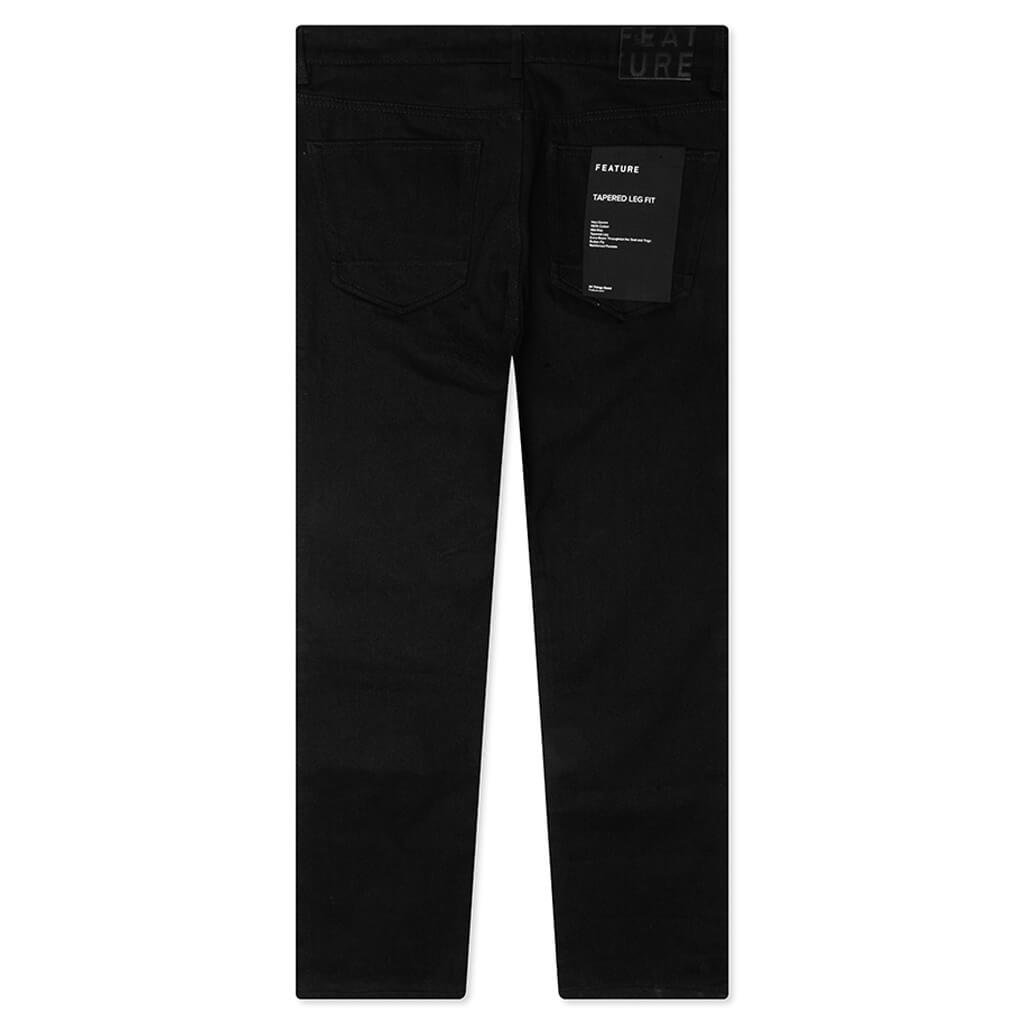 Jacob Tapered Denim - Jet Black – Feature