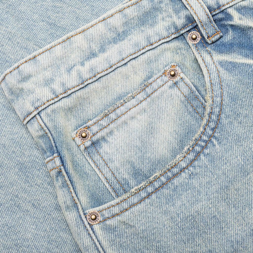 Jacob Tapered Denim - Vintage Light Blue – Feature