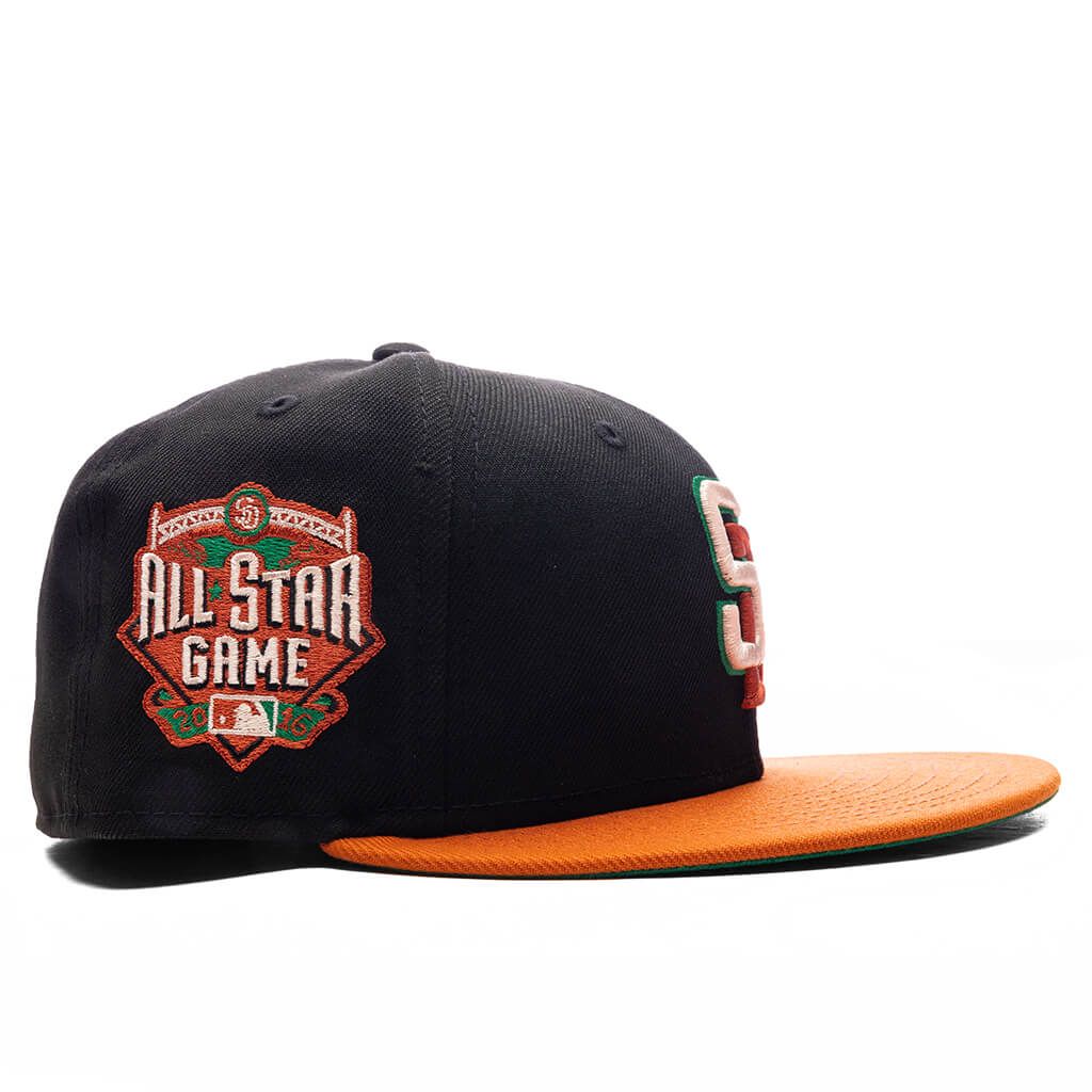 FEATURE x New Era 59FIFTY Fitted SD Padres Cooperstown - Black/Fight O ...