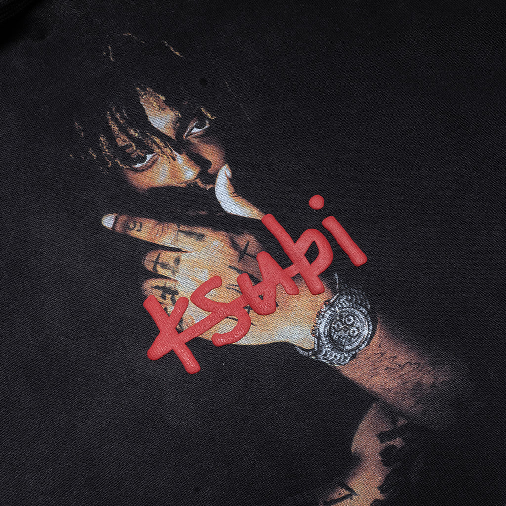 999 Juice Wrld Biggie Hoodie - Jet Black Fade – Feature