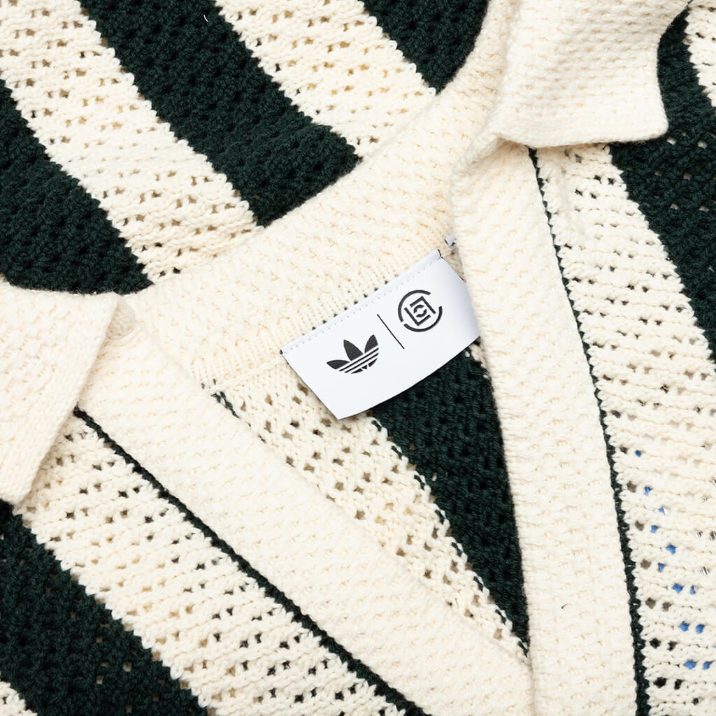 Adidas Originals x CLOT Knit Polo by Edison Chen - Green Night/Cream W ...