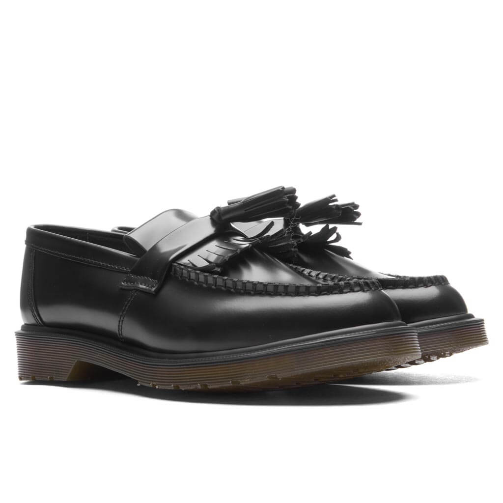 Adrian Smooth Leather Tassel Loafer - Black – Feature