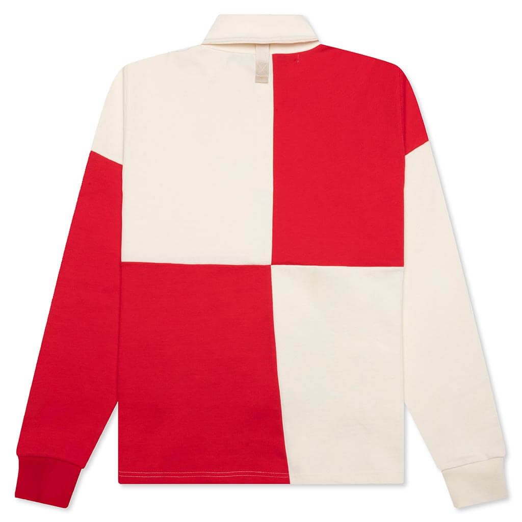 Colorblock Rugby - Red Plaid – Feature