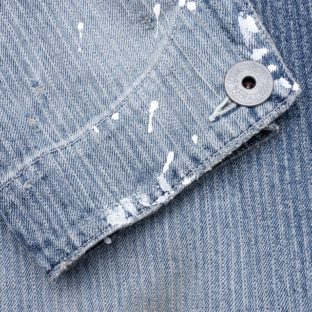 Aged Chore Jacket - Indigo – Feature