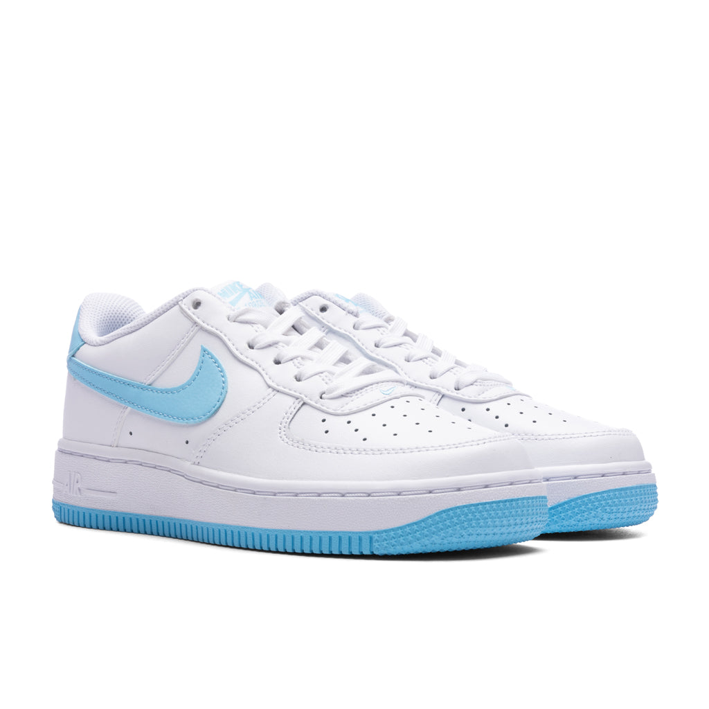 Air Force 1 LV8 (GS) - White/Aquarius Blue/White – Feature