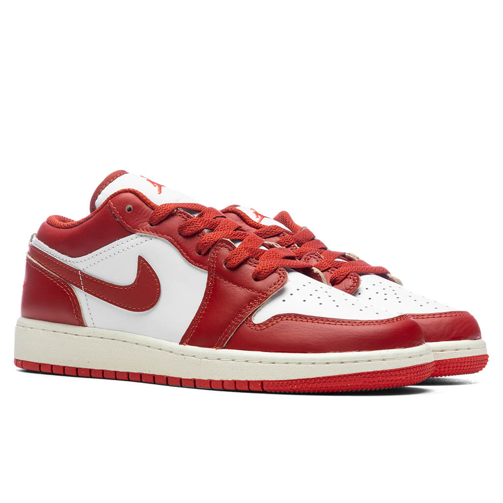 Air Jordan 1 Low SE (GS) - White/Dune Red/Lobster – Feature