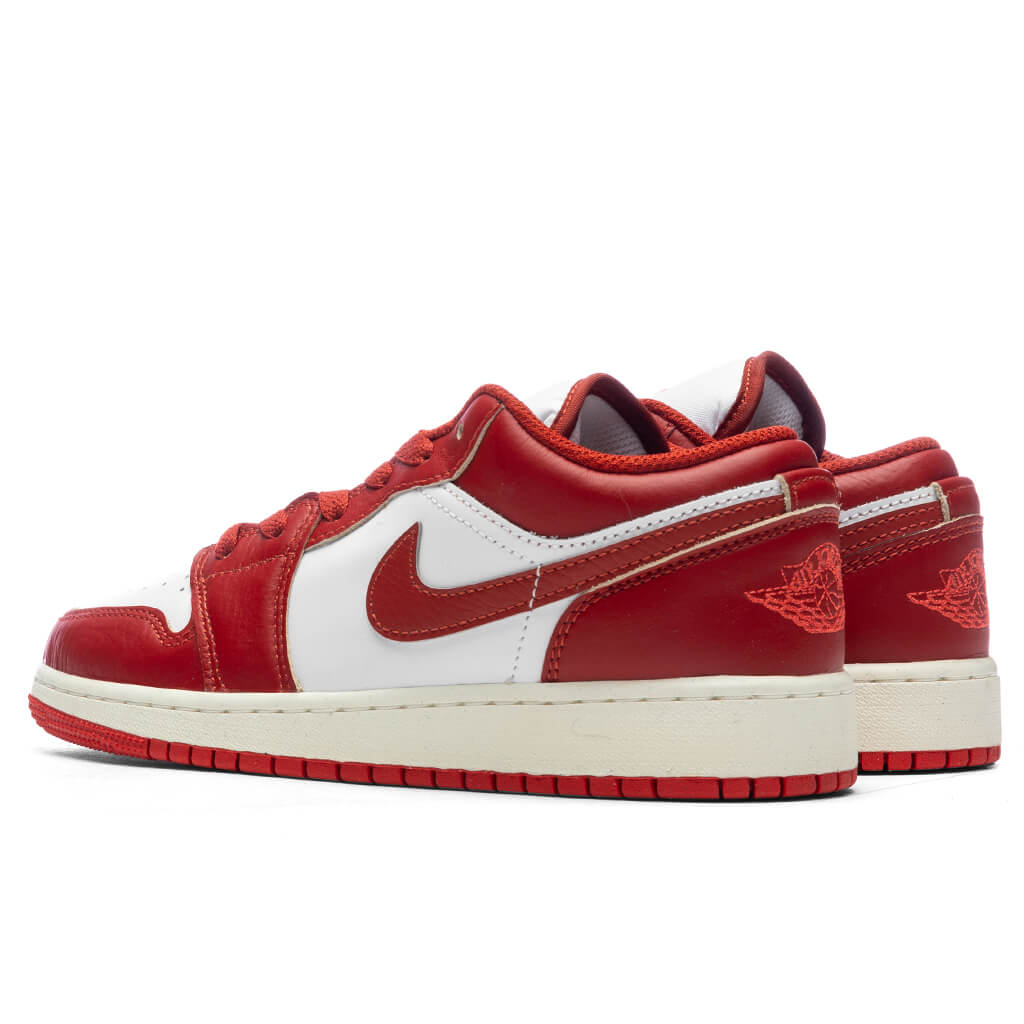 Air Jordan 1 Low SE (GS) - White/Dune Red/Lobster – Feature
