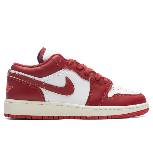 Air Jordan 1 Low SE (GS) - White/Dune Red/Lobster – Feature