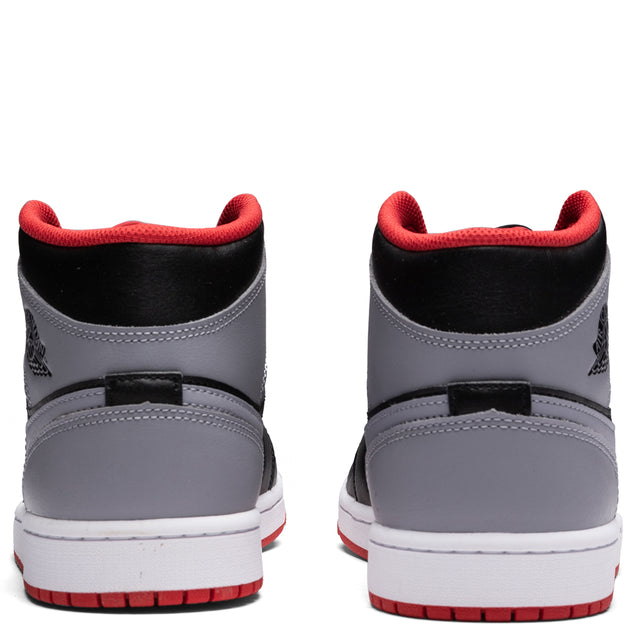 Air Jordan 1 Mid - Black/Cement Grey/Fire Red – Feature