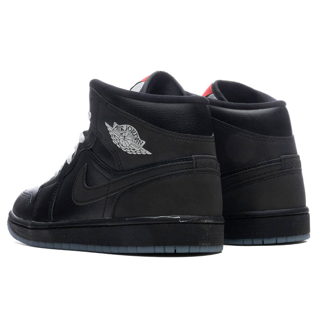 Air Jordan 1 Mid 'Black Metallic Reimagined' - Black/White/Wolf Grey ...