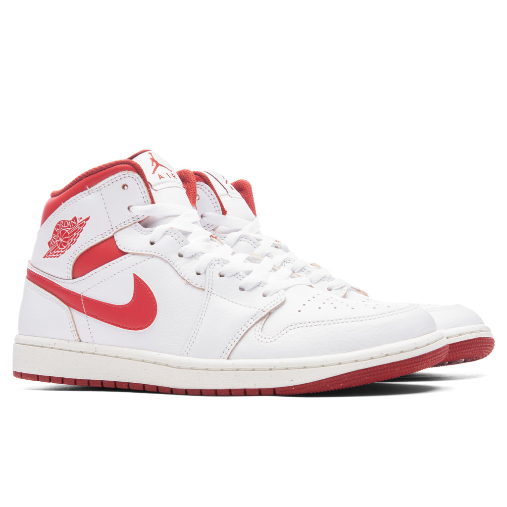 Air Jordan 1 Mid SE - White/Lobster/Dune Red – Feature