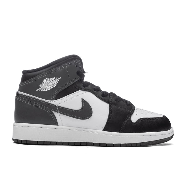 Air Jordan 1 Mid (GS) - Black/Iron Grey/White – Feature