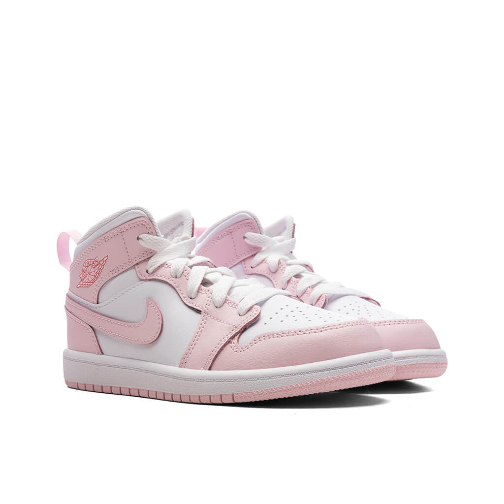 Air Jordan 1 Mid (PS) - Pink Foam/White/Fire Red – Feature