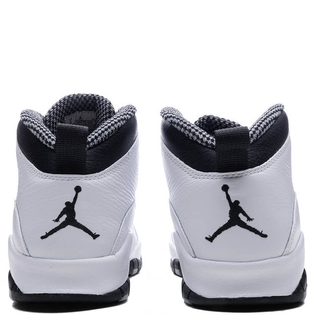 Air Jordan 10 Retro 'Steel' - White/Black/Light Steel Grey/Dark Powder ...