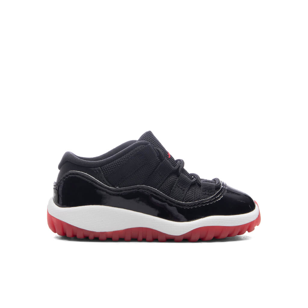 Air Jordan 11 Retro Low 'Bred' (TD) - Black/Varsity Red/White – Feature