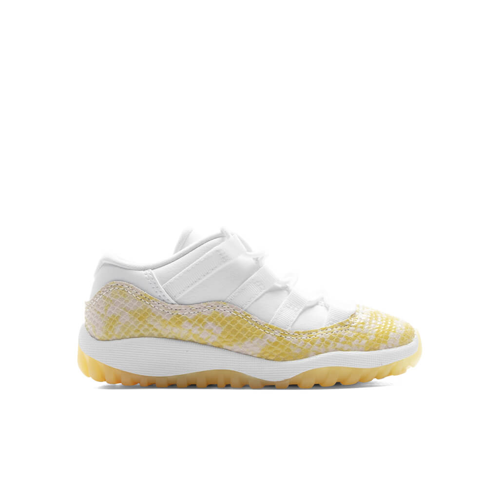 Air Jordan 11 Retro Low (TD) Yellow Snakeskin - White/Tour Yellow/Sail ...