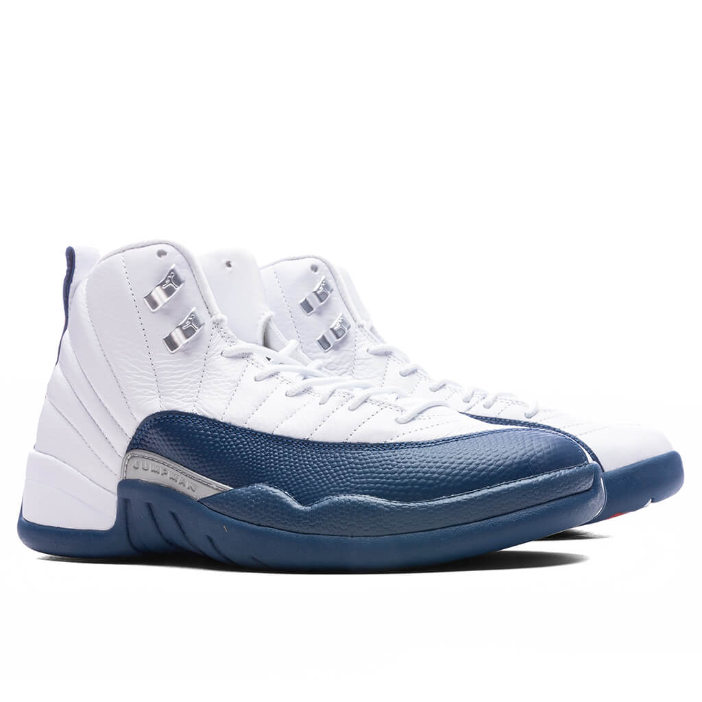 Air Jordan 12 Retro 'French Blue' - White/French Blue/Metallic Silver ...