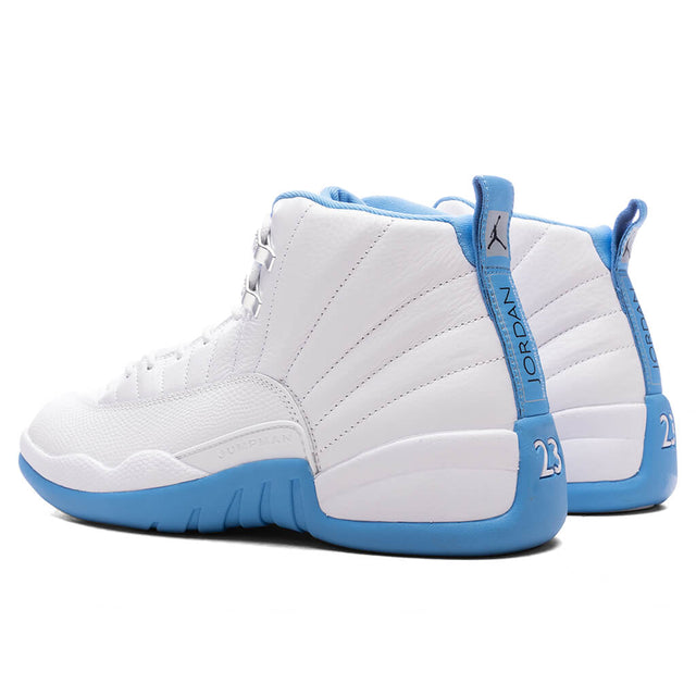 Air Jordan 12 Retro 'Melo' - White/University Blue/Metallic Silver ...