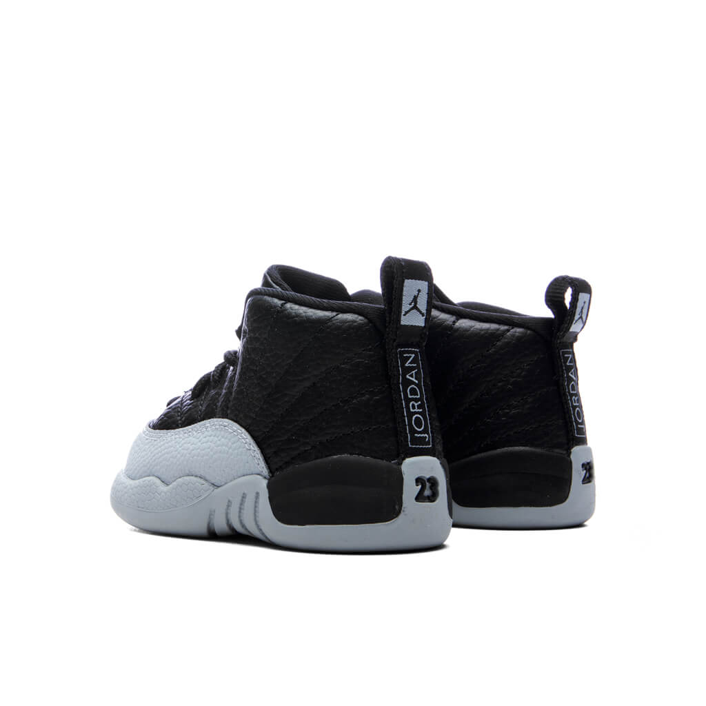 Air Jordan 12 Retro (TD) Barons - Black/Wolf Grey/White – Feature
