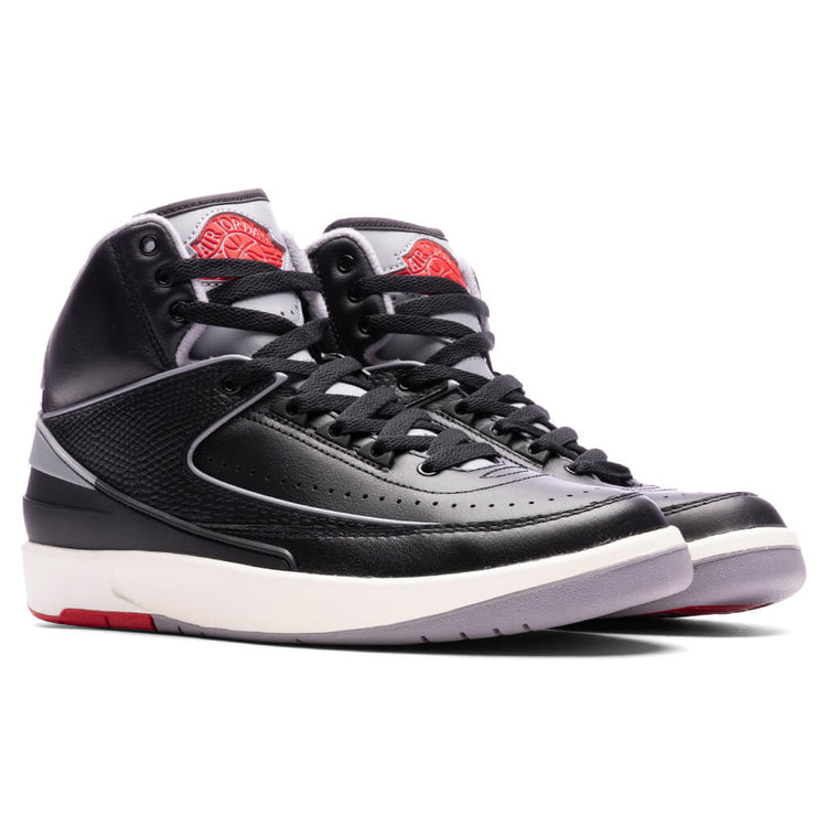 Air Jordan 2 'Black Cement' - Black/Cement Grey/Fire Red – Feature