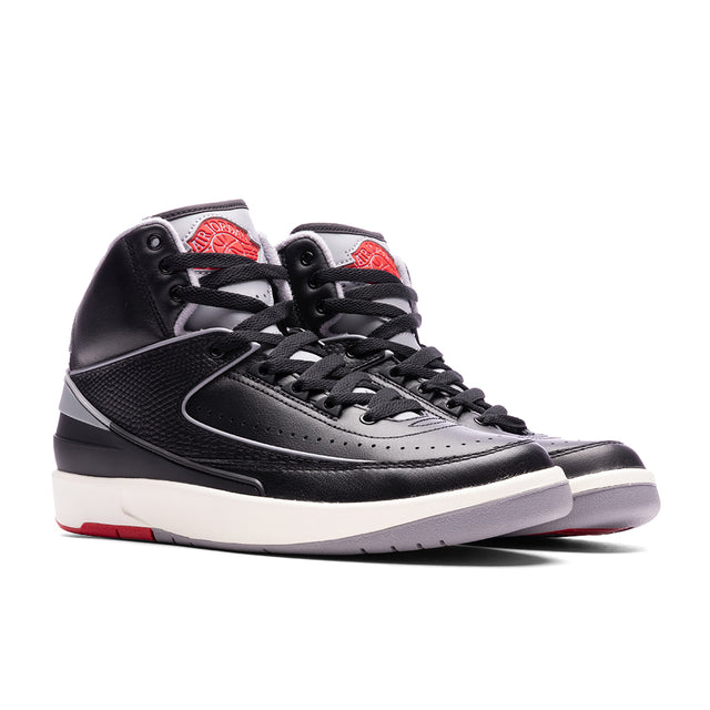 Air Jordan 2 Retro (GS) 'Black Cement' - Black/Cement Grey/Fire Red ...