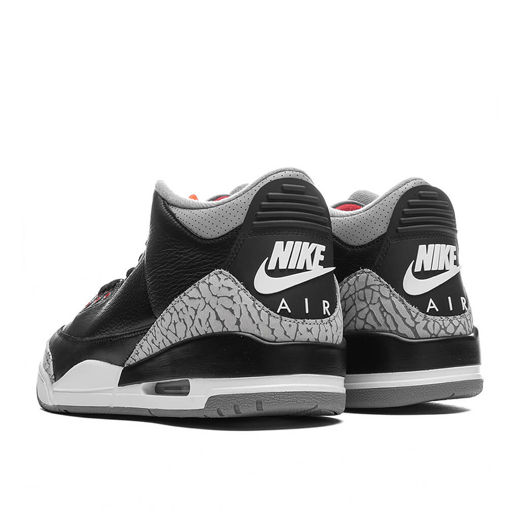 Air Jordan 3 Retro (GS) 'Black Cement' - Black/Fire Red/Cement Grey/Su ...