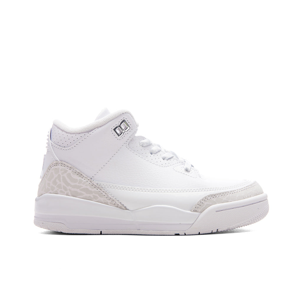 Air Jordan 3 Retro 'Pure Money' (PS) - White/Metalic Silver – Feature
