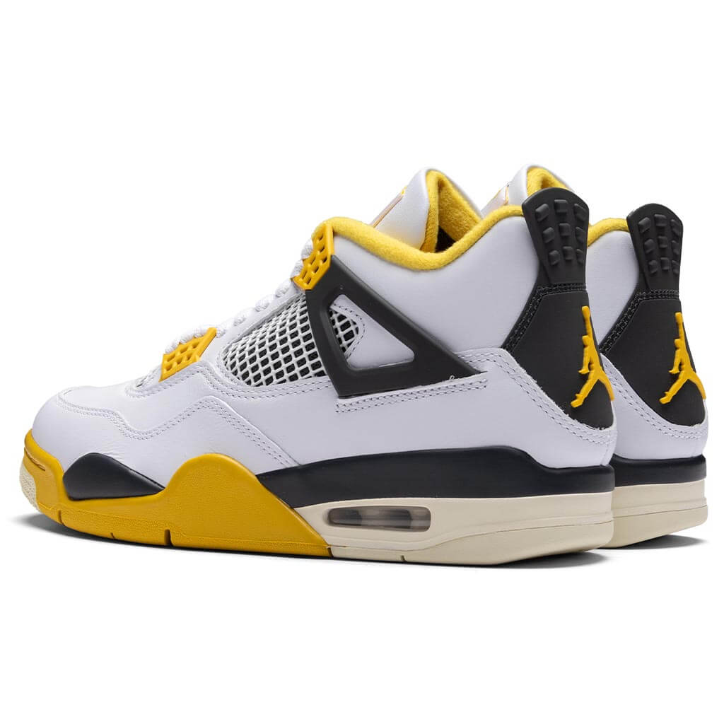 Women's Air Jordan 4 Retro - White/Coconut Milk/Vivid Sulfur – Feature