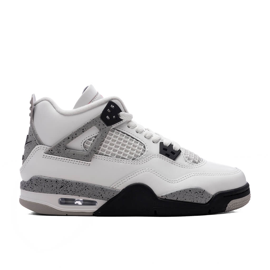 Air Jordan 4 Retro OG 'White Cement' (GS) - Summit White/Fire Red/Ceme ...