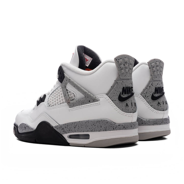 Air Jordan 4 Retro OG 'White Cement' (GS) - Summit White/Fire Red/Ceme ...
