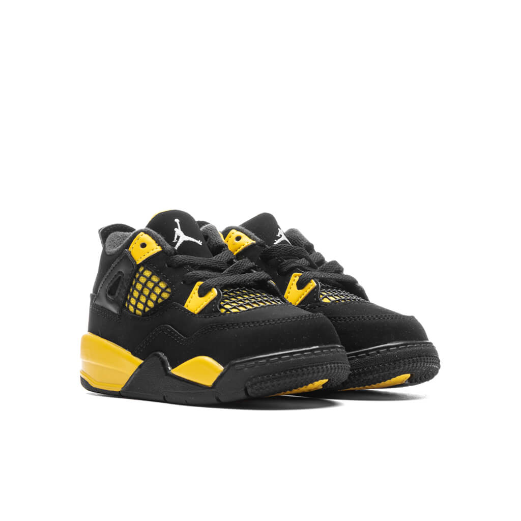 Air Jordan 4 Retro (TD) Thunder - Black/White/Tour Yellow – Feature