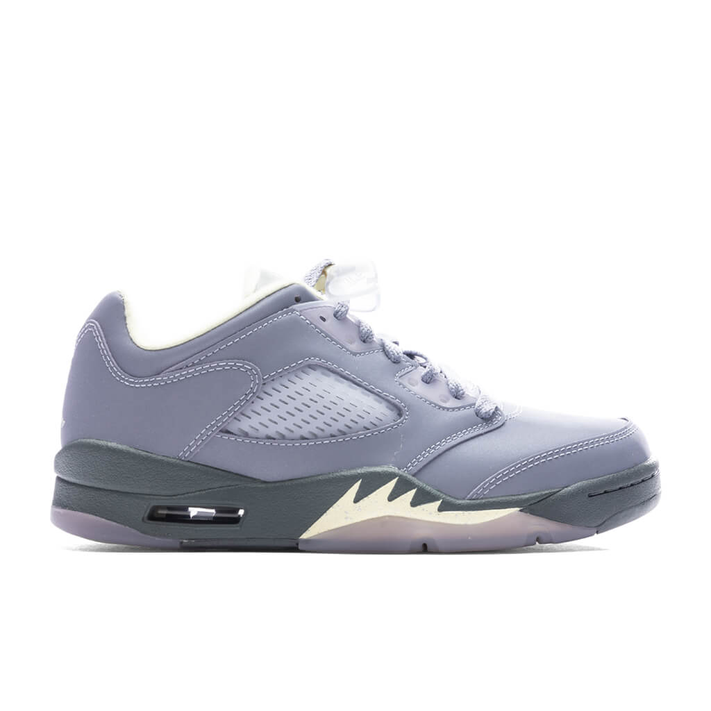 Women's Air Jordan 5 Retro Low - Indigo Haze/Fire Red/Metallic Silver ...