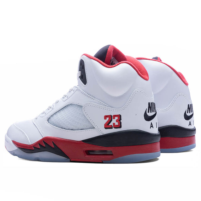 Air Jordan 5 Retro OG Fire Red 'Black Tongue' - White/Fire Red/Black ...