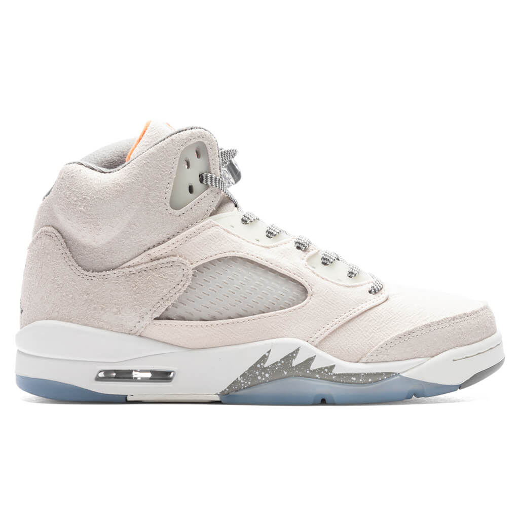 Air Jordan 5 Retro SE Craft - Light Orewood Brown/Safety Orange/Flat P ...