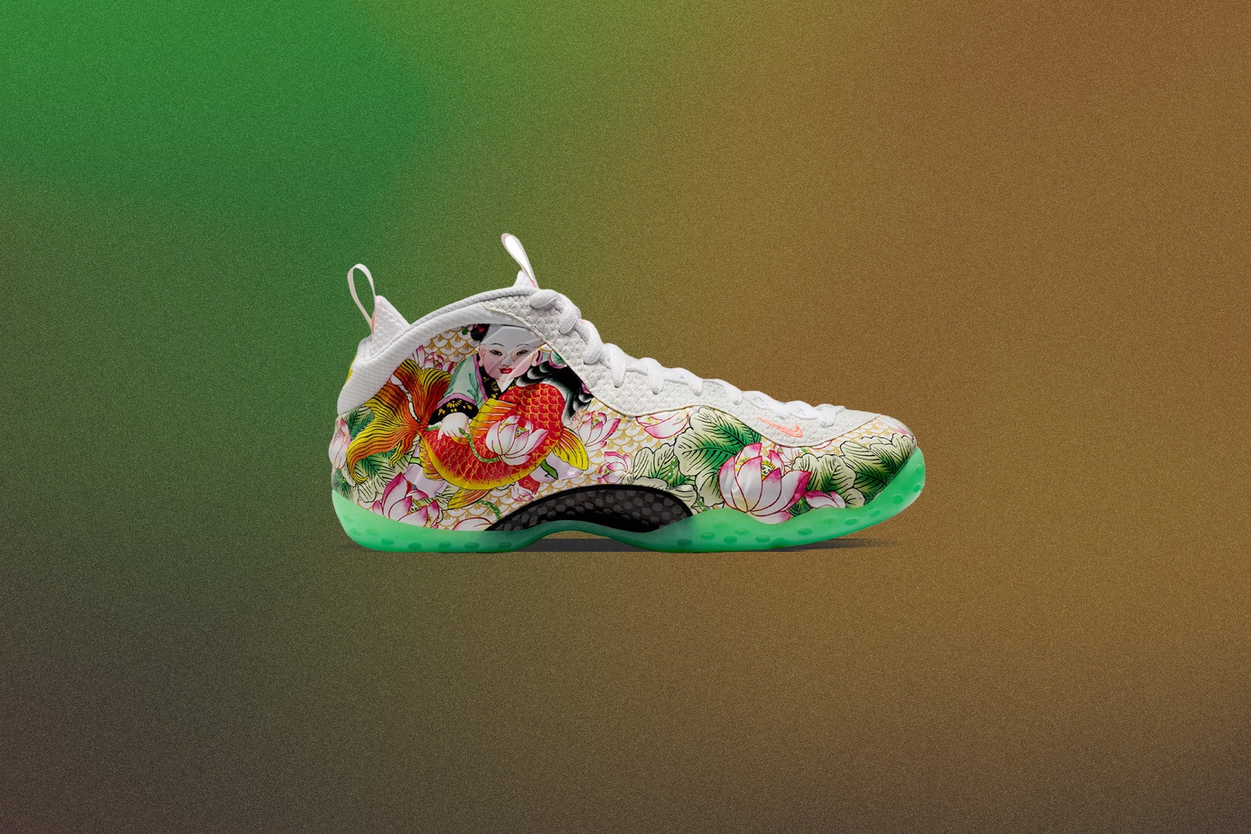 Air Foamposite One Premium 'Tianjin 2.0' - White/Light Poison Green ...