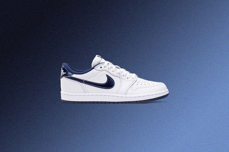 Air Jordan 1 Low 85 'Metallic Blue' - White/Navy – Feature