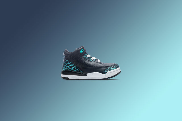 Air Jordan 3 Retro (TD) 'Moto' - Black/Siren Red/Hyper Jade – Feature