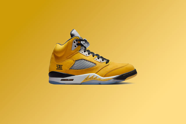 Air Jordan 5 Retro 'Tokyo T23' - Varsity Maize/Wolf Grey/Multi – Feature