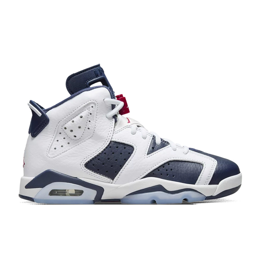 Air Jordan 6 Retro (GS) 'Olympic' - White/Varsity Red/Midnight Navy ...