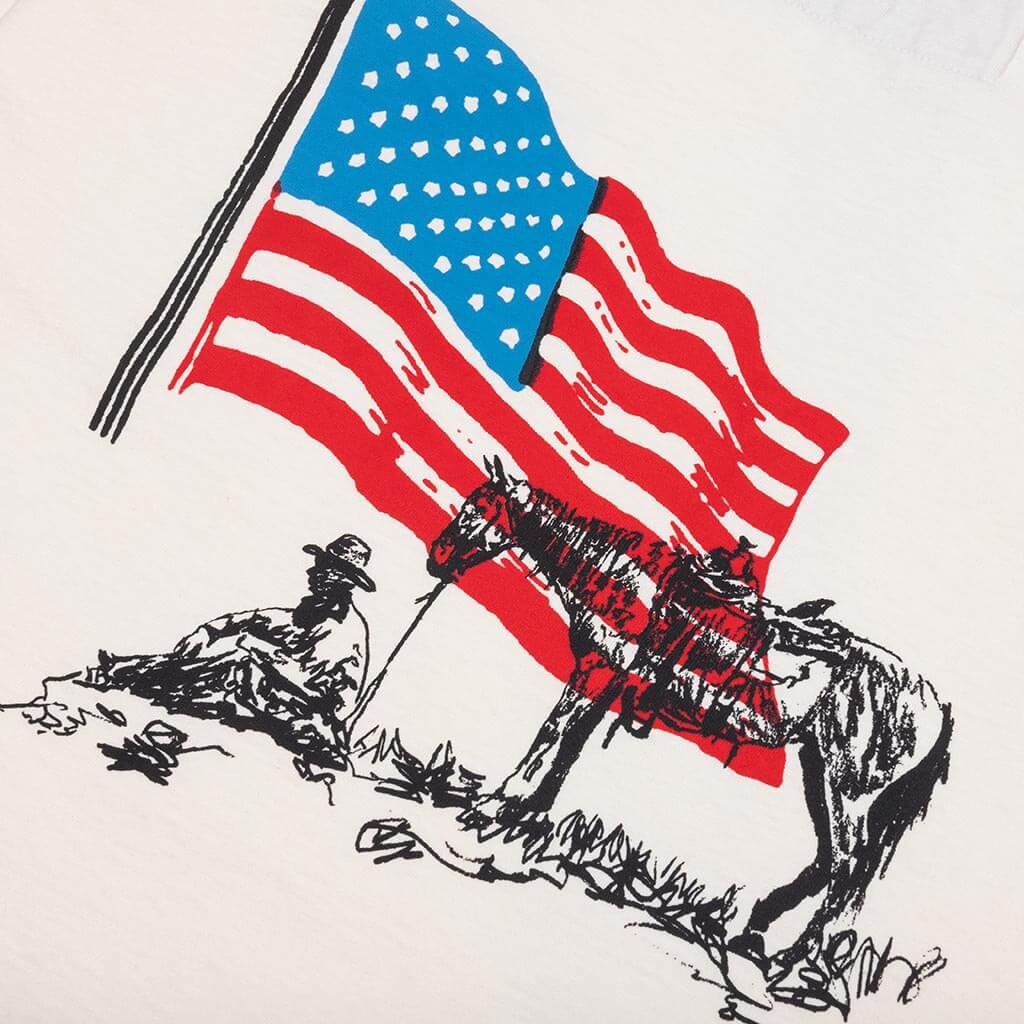 American Flag Cowboy Tee - Bone – Feature