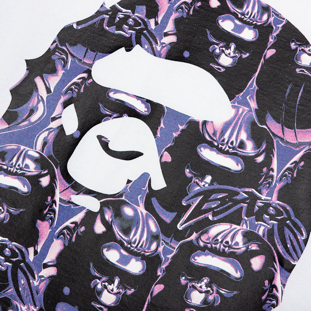 Ape Head Graffiti Big Ape Head Tee - White/Purple – Feature