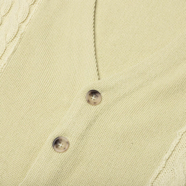 Contrast Panel Wool Cardigan - Ivory/Black – Feature