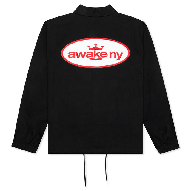 King Logo Twill Coaches Jacket - Charcoal – Feature