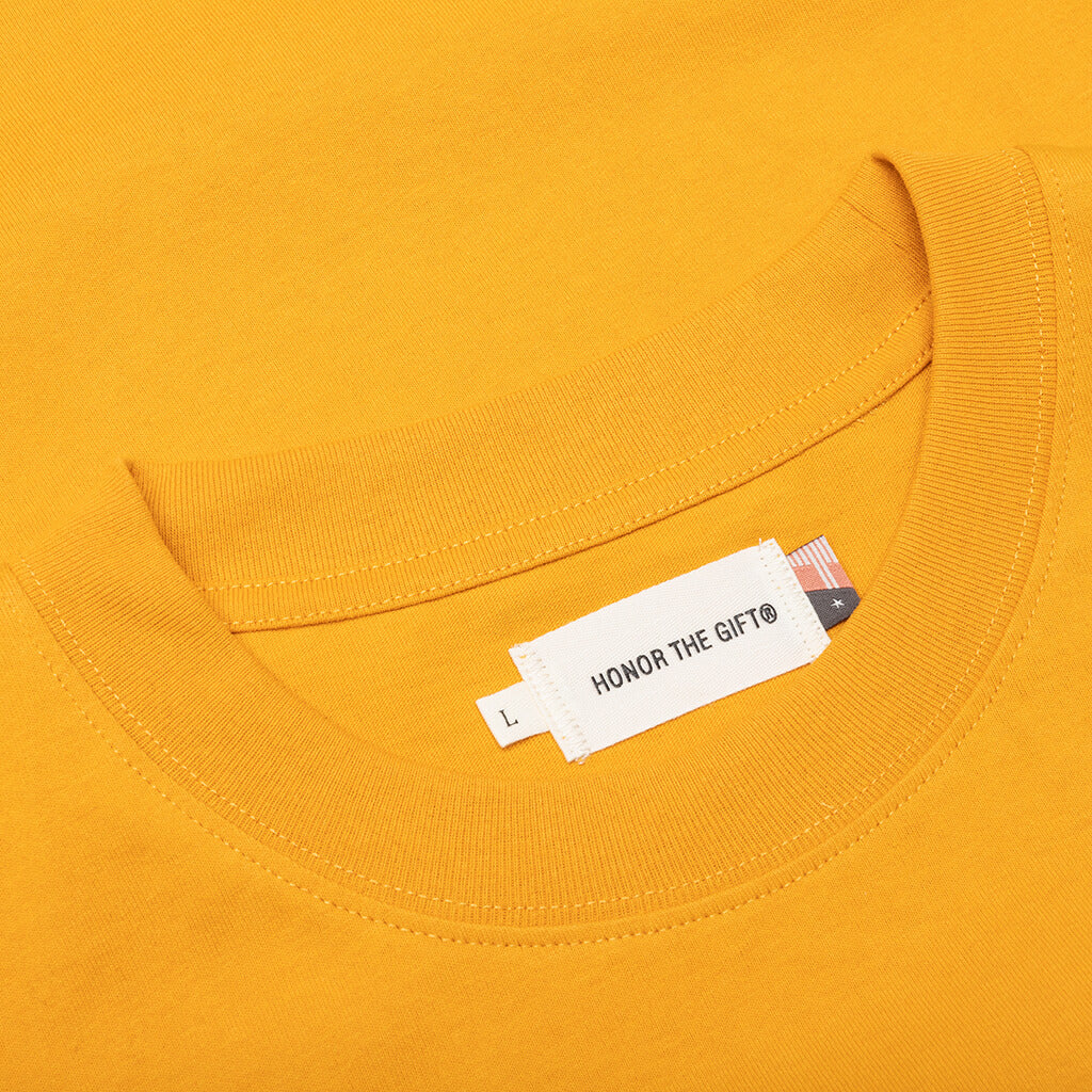 B-Summer Embroidery Box Tee - Yellow – Feature