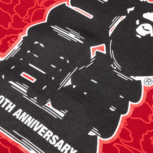 Bape 30th Anniversary Line Camo Shark Full Zip Hoodie - Red – Feature